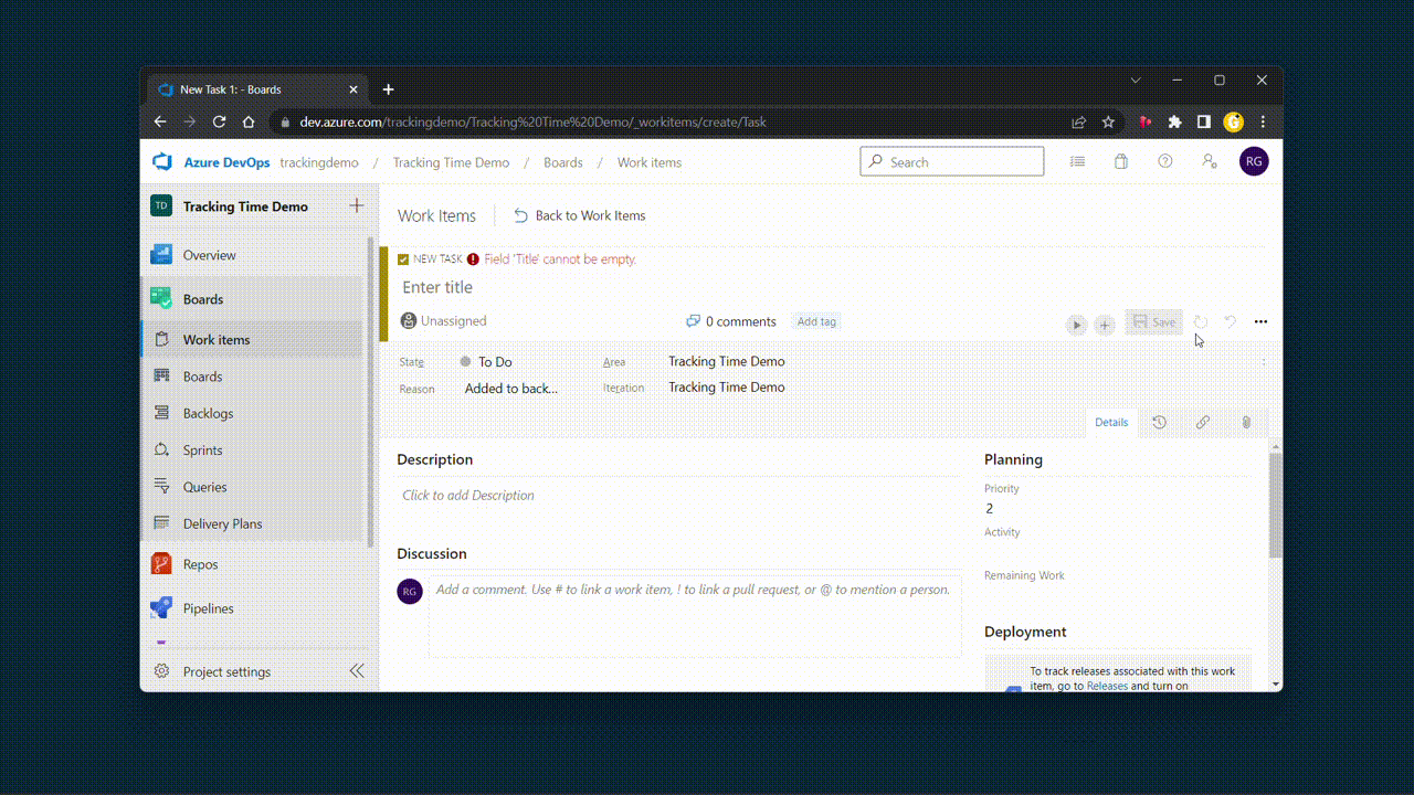 Time Tracking for Azure DevOps — Sync Projects Automatically