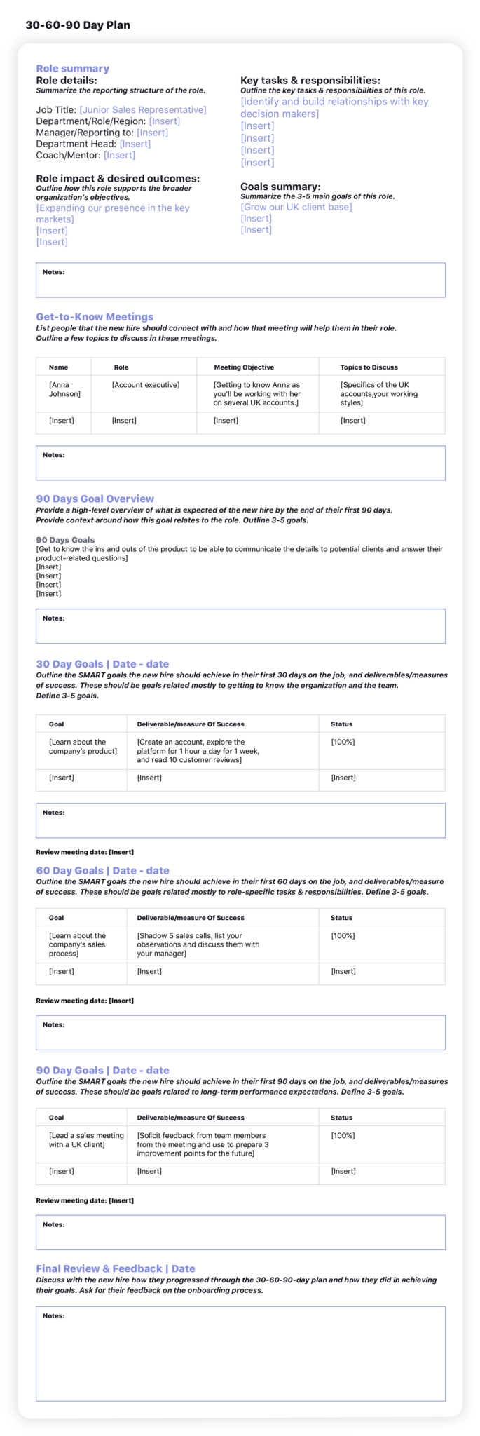30-60-90 Day Plan: Free Templates + How to Use Them