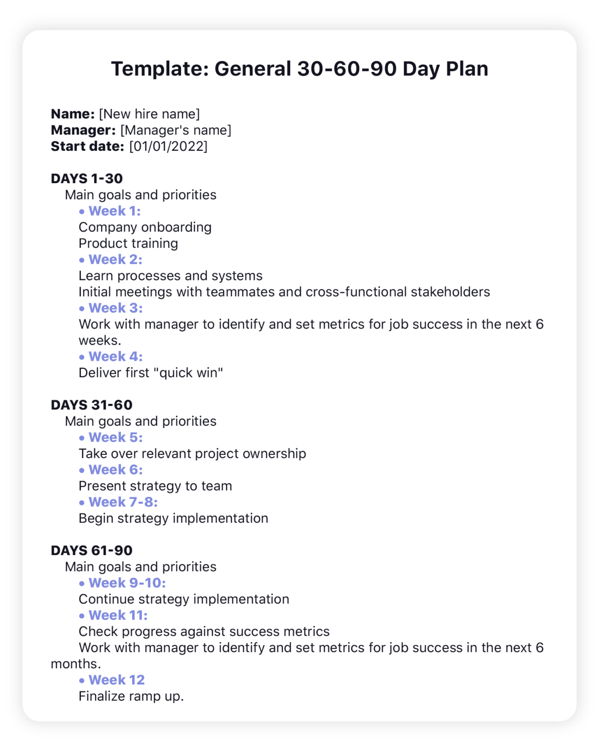 30-60-90 Day Plan: Free Templates + How to Use Them