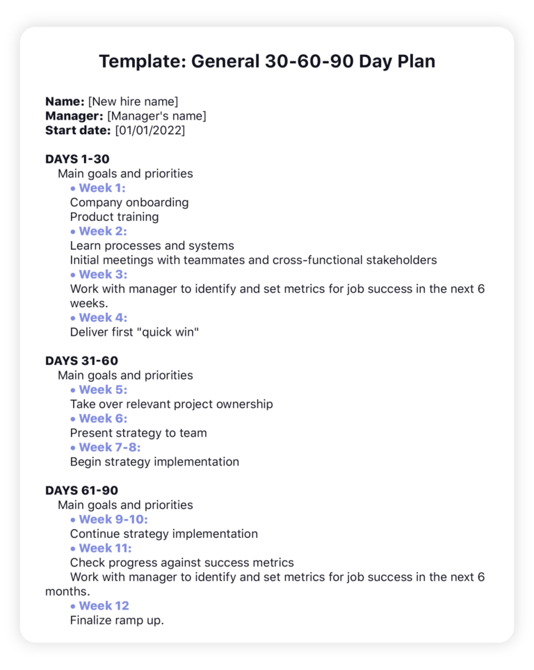 The 30-60-90 Day Plan Explained (+Free Templates)