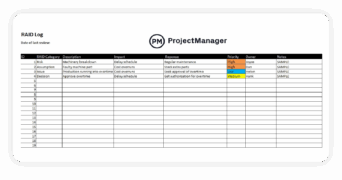 RAID Log Explained: With Free Templates to Get You Started - TrackingTime